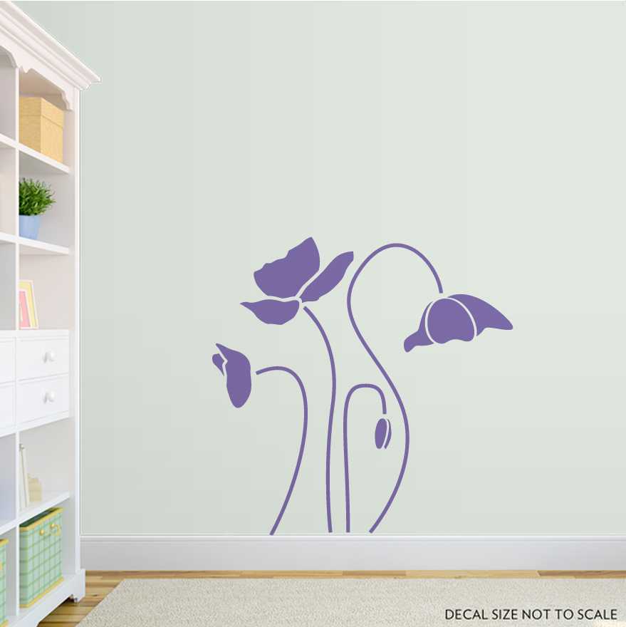 Poppy Flower Wall Decals – Wall Design Ideas