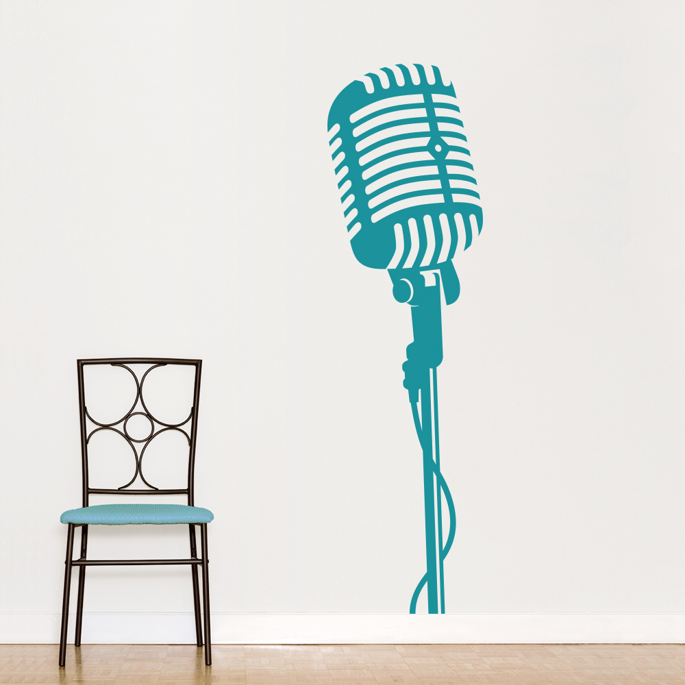 Microphone Wall Art Decal